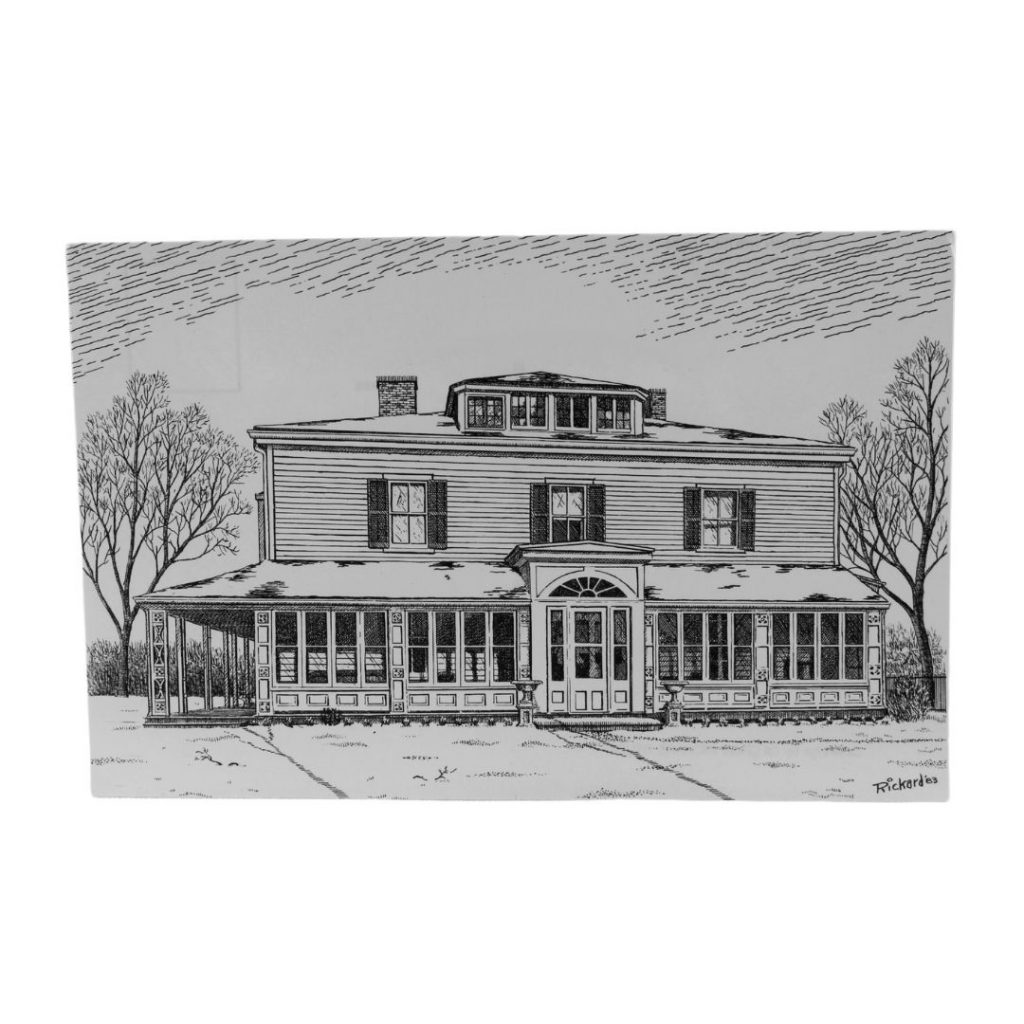 Eldon House Black and White Postcard - Eldon House